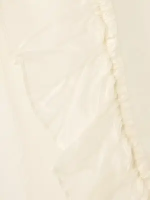 Sea Cornelia Asymmetric Ruffled Silk-organza Top - Neutrals