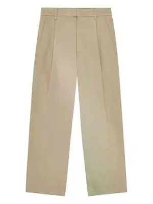 Nn07 Relaxed-fit Pleated Trousers In Organic Cotton With Satin Finish