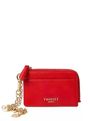 TWINSET Chain-strap Charm Card Holder - Red