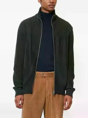 Marc O'polo Textured Zip-up Cardigan - Blue