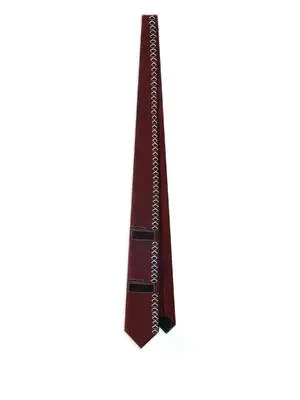 Dolce & Gabbana Appliqué Geometric Pattern Neck Tie - Brown