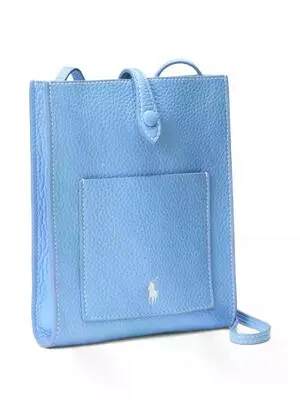 Polo Ralph Lauren Pebble Grain Leather Crossbody Bag - Blue
