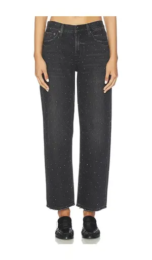 PISTOLA Lexi Midrise Bowed Straight Jeans - Black