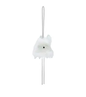 Loewe Shearling Snow Bunny Puzz Bag Charm White