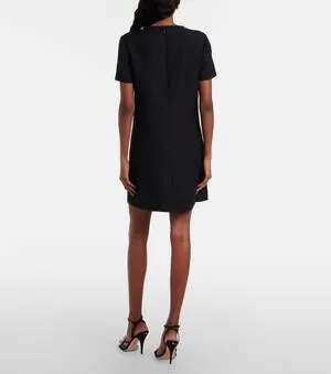 Valentino Garavani Embellished Wool And Silk Mini Dress