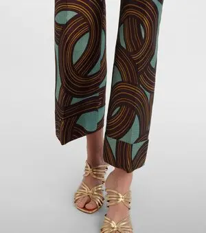 La DoubleJ Hendrix Printed Cropped Straight Pants