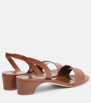 Manolo Blahnik Leather Slingback Sandals