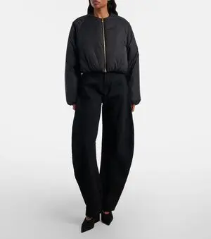 Alaïa Cropped Puffer Jacket - Black