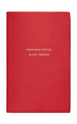 Smythson Inspirations And Ideas Panama Leather Notebook Red