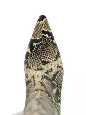 Senso Knee-high Boots With Snakeskin Effect And Pointed Toe