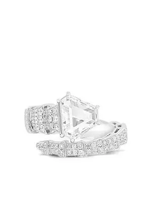 HYT JEWELRY 18k White Gold Multi-cut Diamond Ring - Silver