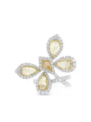 HYT JEWELRY 18k White And Yellow Gold Diamond Ring - Silver