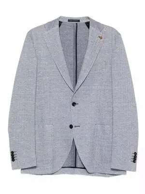 LATORRE Herringbone-pattern Blazer - Blue