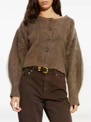 BY MALENE BIRGER Buttoned Panelled Cardigan - Brown