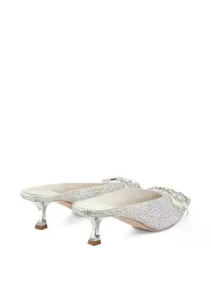 JIMMY CHOO Auria Crystal Embellished Bow Mules