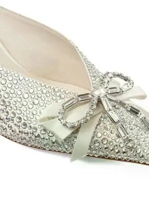 JIMMY CHOO Auria Crystal Embellished Bow Mules