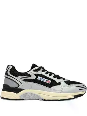 AUTRY Layered Logo Patch Lace-up Sneakers - Grey