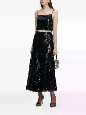 SELF-PORTRAIT Self-Portrait Embellished Spaghetti Strap Top