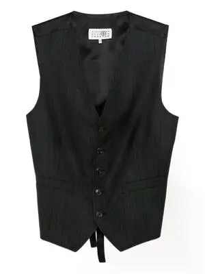 MAISON MARGIELA Dark Pinstripe Button Vest