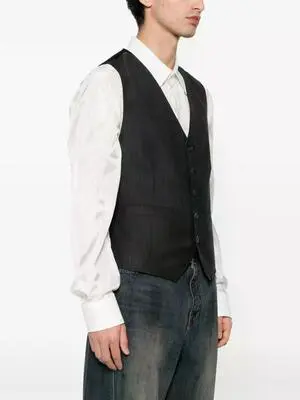 MAISON MARGIELA Dark Pinstripe Button Vest