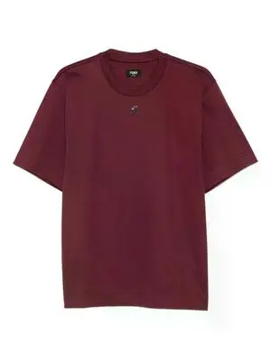 Fendi Logo-plaque T-shirt - Red