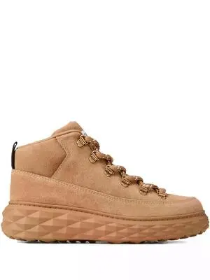JIMMY CHOO Diamond Maxi Hike Suede High-top Sneakers - Brown