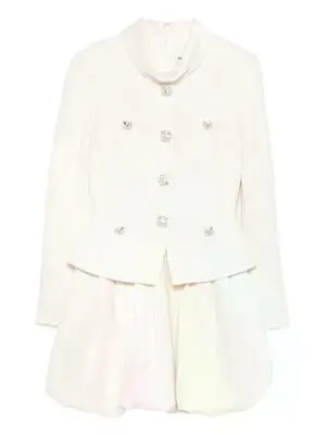 SELF-PORTRAIT Bouclé Mini Dress - Neutrals