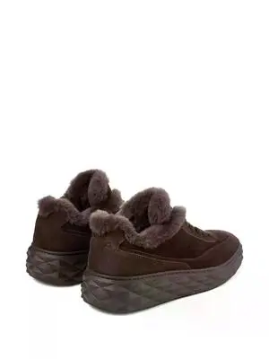 JIMMY CHOO Diamond Maxi Retro Suede Sneakers