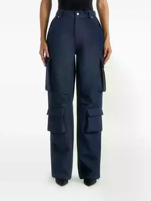 Manière De Voir Emilie High-waisted Wide-leg Cargo Trousers
