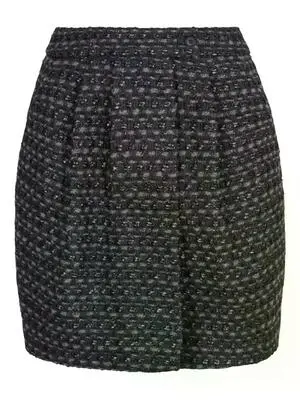 Emporio Armani Tweed Mini Straight Skirt - Black