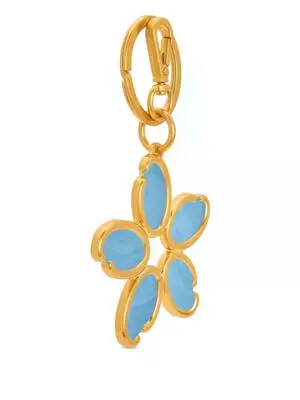 Oscar De La Renta Flower Charm Keyring - Gold