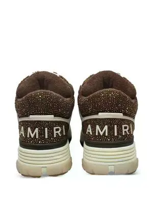 Amiri Embellished Ma-1 Logo Sneakers - Brown