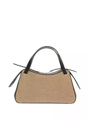 JIL SANDER Raffia Panelled Tote Bag