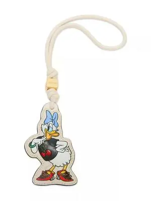 GANNI X Disney Leather Charm Keyring - Neutrals