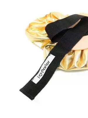 PARLOR Rose Detail Ribbon Choker - Gold