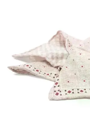 Brunello Cucinelli Checked Silk Scarf