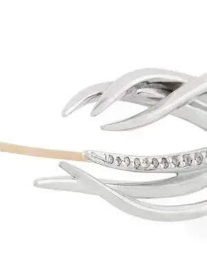 SHAUN LEANE White Feather Diamond Earring