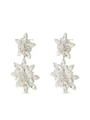 SELF-PORTRAIT Tone Star Earrings With Floral Detail