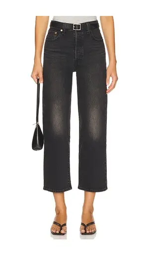 LEVI'S Ribcage Straight Ankle Jeans - Black