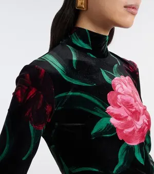La DoubleJ Peony Floral Turtleneck Top - Multicoloured