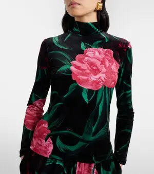 La DoubleJ Peony Floral Turtleneck Top - Multicoloured