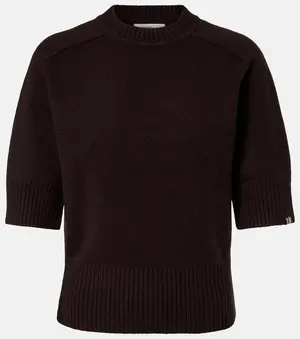 Extreme Cashmere Ribbed Crewneck Top