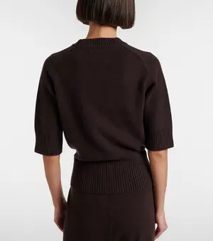 Extreme Cashmere Ribbed Crewneck Top