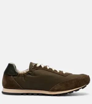 Le Monde Beryl Suede-trimmed Runner Sneakers - Green