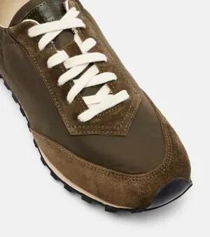 Le Monde Beryl Suede-trimmed Runner Sneakers - Green