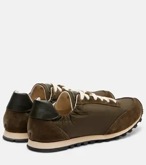 Le Monde Beryl Suede-trimmed Runner Sneakers - Green