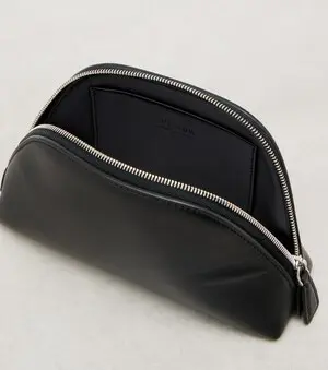 THE ROW Devon Mini Leather Clutch - Black
