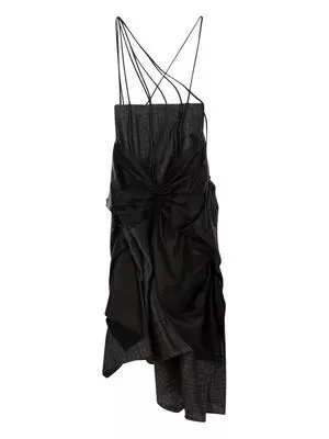 Yohji Yamamoto Ruched Midi Skirt - Black