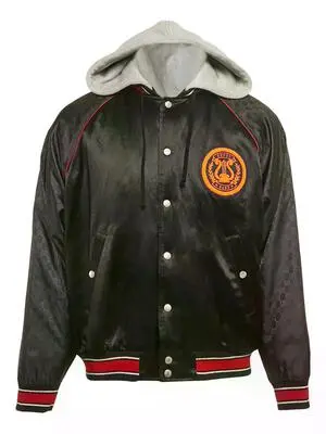 Gucci Gg Motif Hooded Jacket - Black
