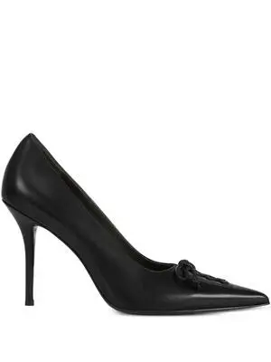 POTAMY 100mm Pointed Toe Lace-up Pumps